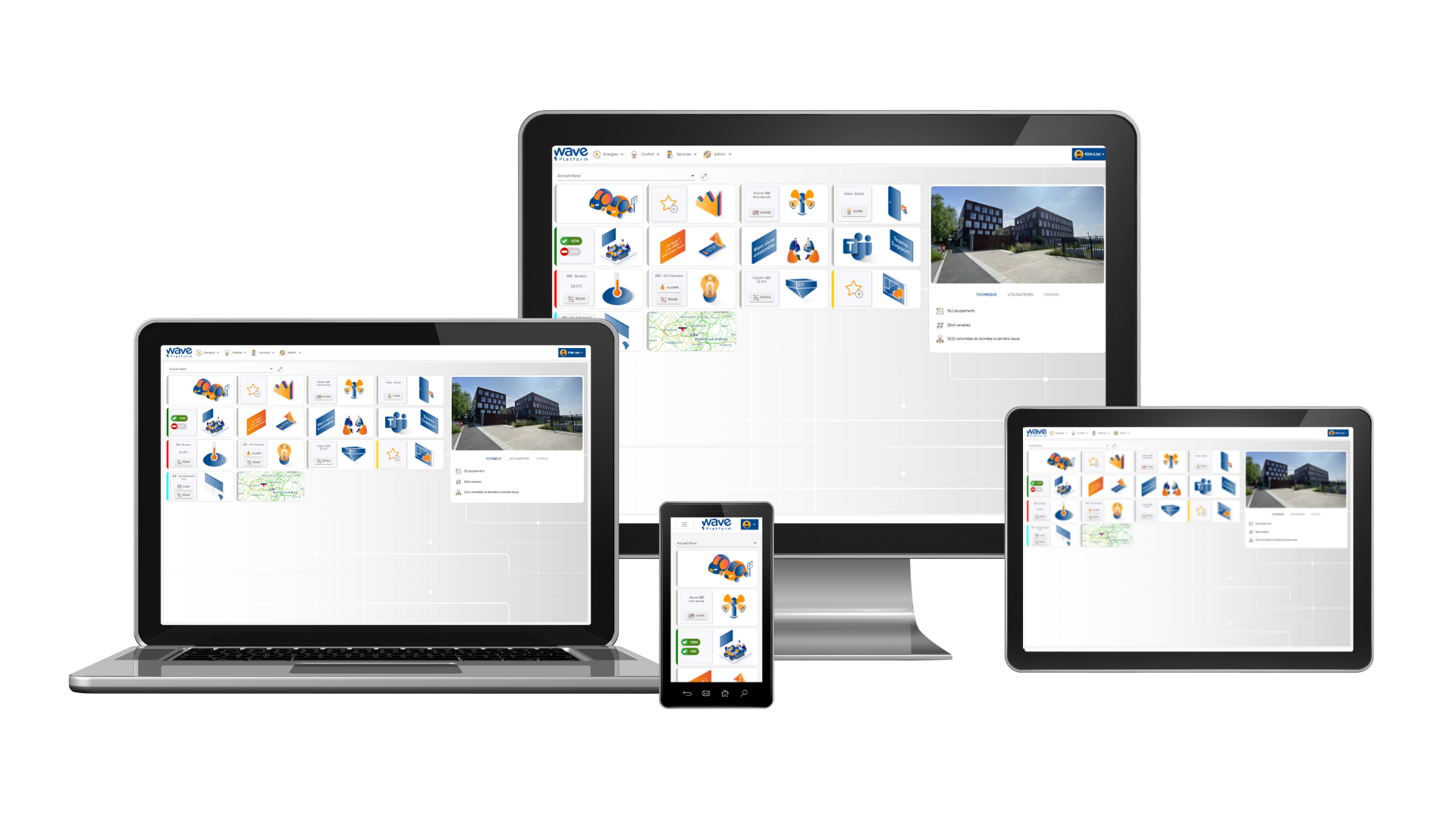 Plateforme pilotage bâtiment : Waveplatform - Smart Building Energies